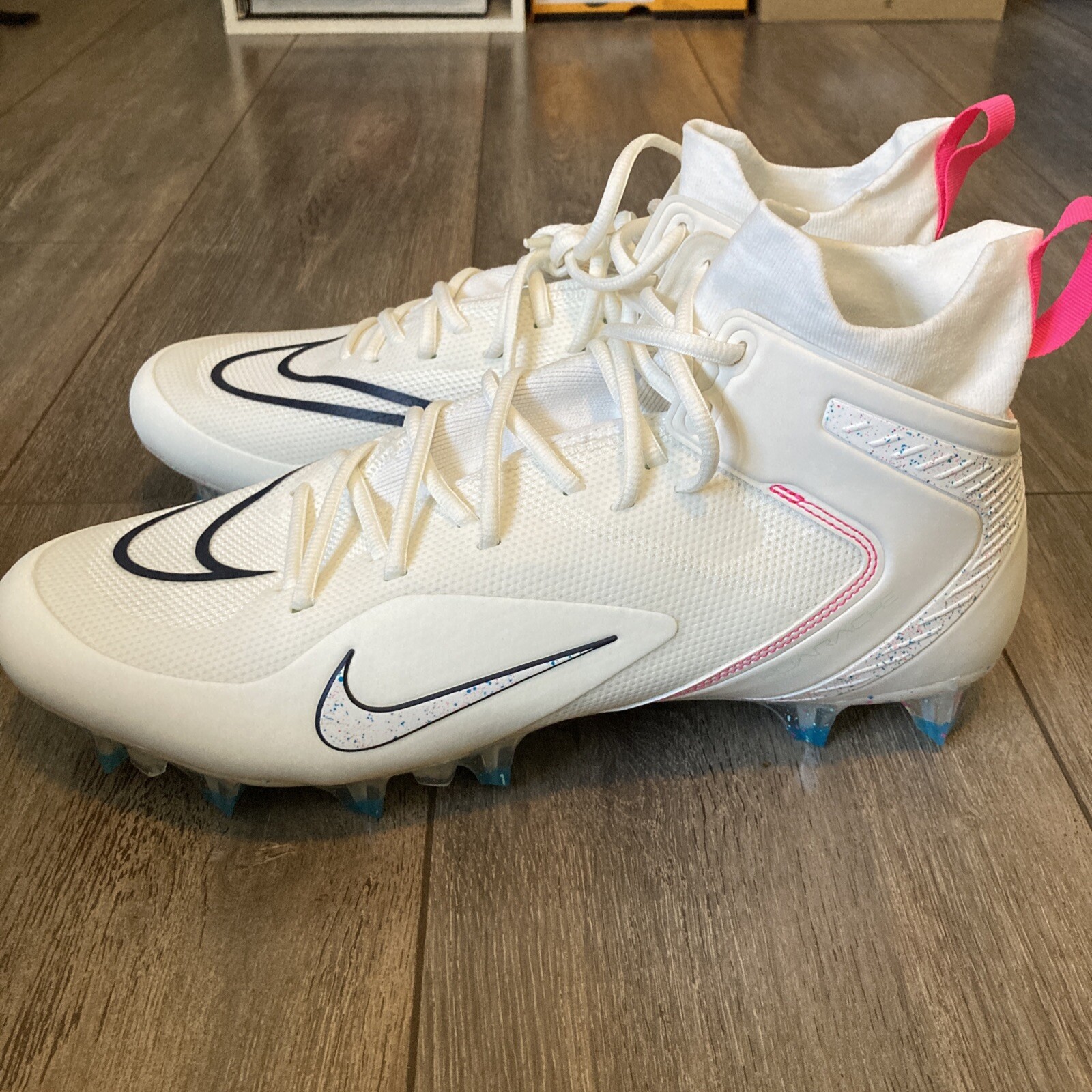 Nike Alpha Huarache 8 Elite Sail Hyper Pink Lacrosse Cleats Men’s Size ...