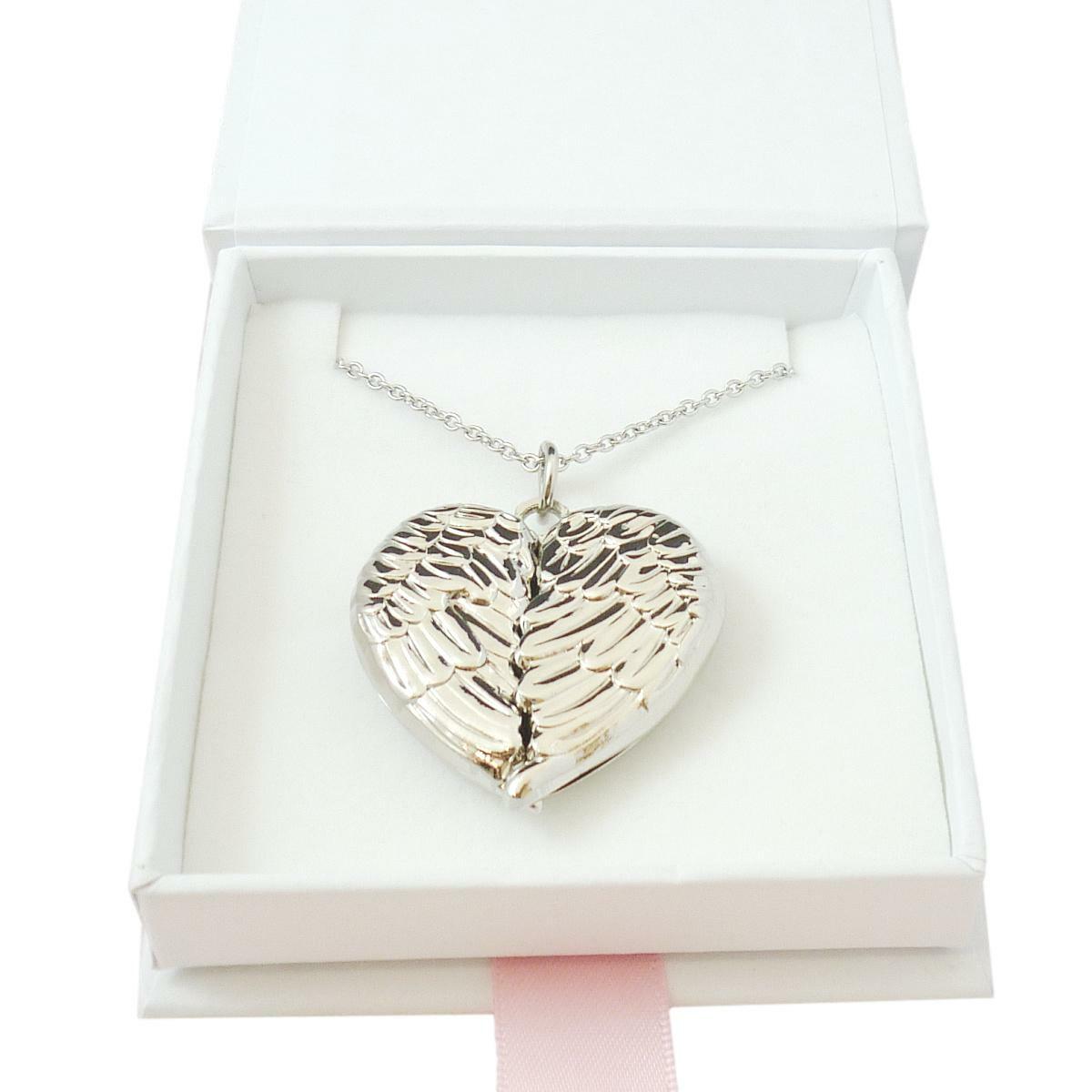 Ladies Locket Necklace, Personalised with Photo and Engraving, Angel ...