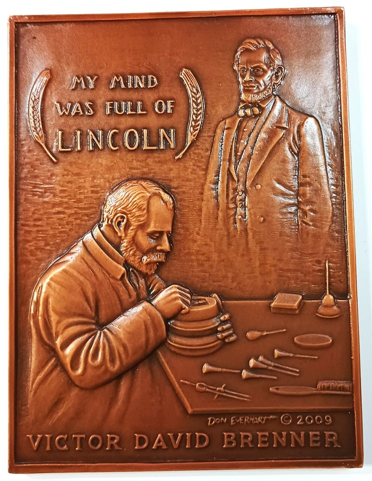 Abraham Lincoln Victor D Brenner Plaque by Signature Art Medals. Serial ...