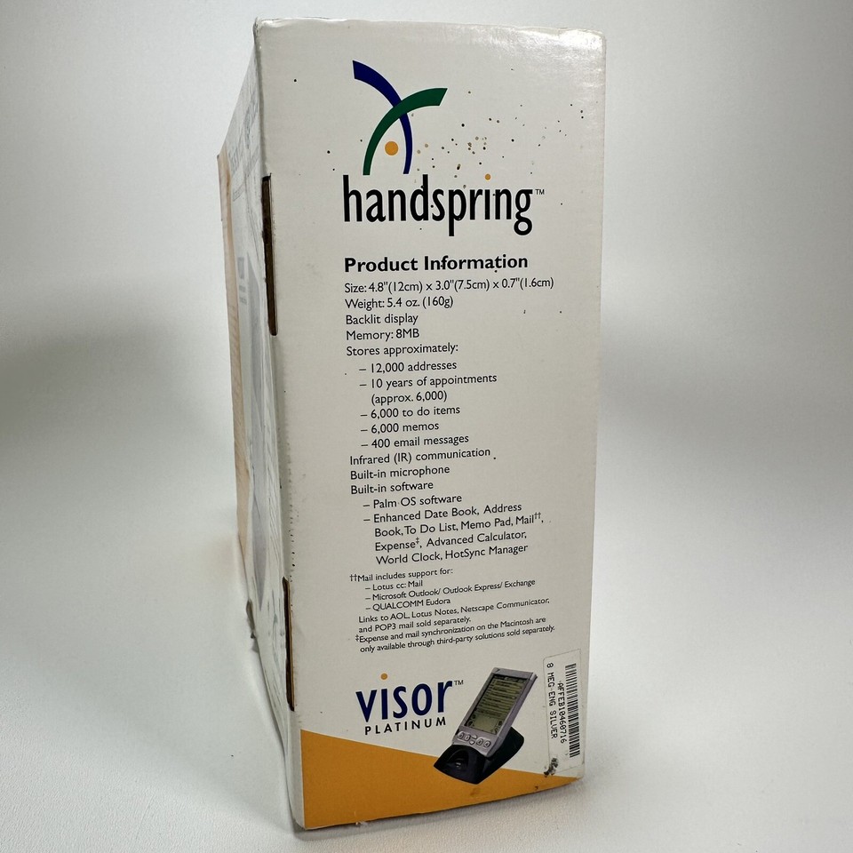 Handspring Visor Platinum 8mb Silver VGUC Complete And Tested - Free ...