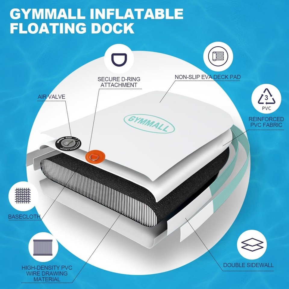 Inflatable Float Dock Platform 6ft 8ft 10ft Air Dock Platform Float ...