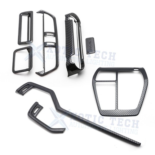 8x Carbon Fiber Front Interior Decor Cover Molding Pkg Kit For Toyota ...