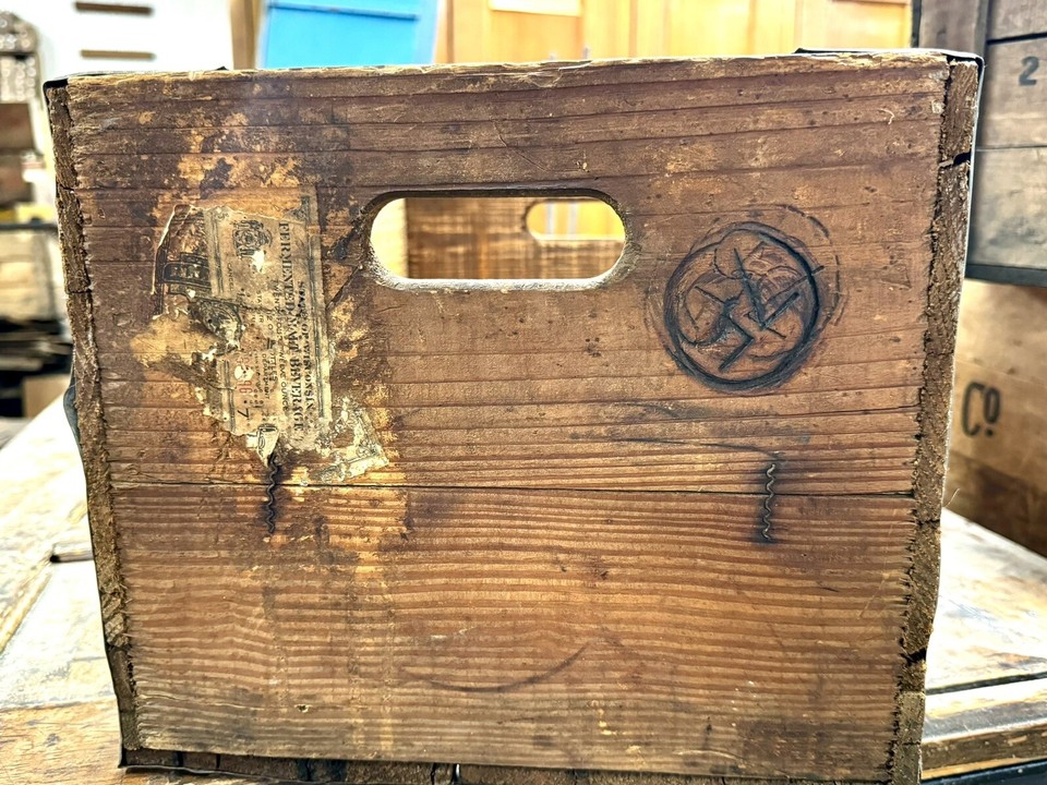 Antique Pabst Beer Wood Bottle Crate Box Case Milwaukee Wisconsin Rare ...