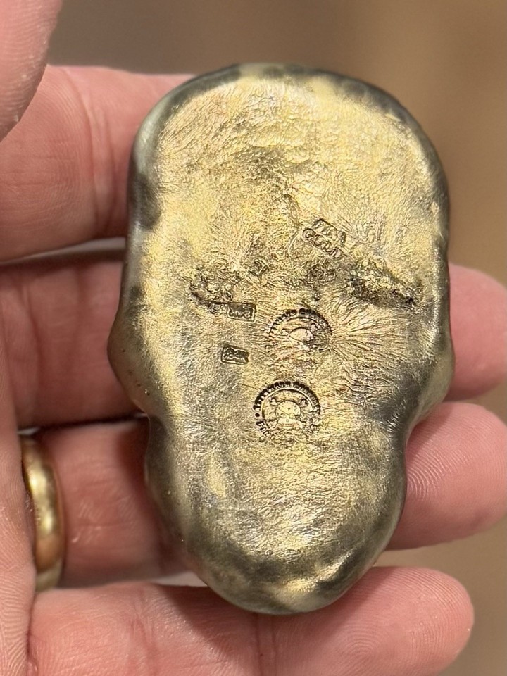 Hand Poured 10 Oz Gold Skull, *Read The Description!!! | eBay