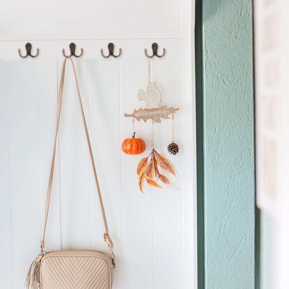 2 x Screw hook Retro metal hook Metal wall mount hanger coat ...