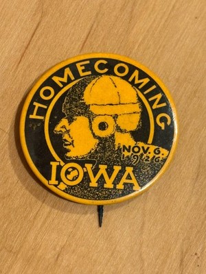 1926 Iowa Hawkeyes Football Homecoming Badge Pin Button - RARE! | eBay