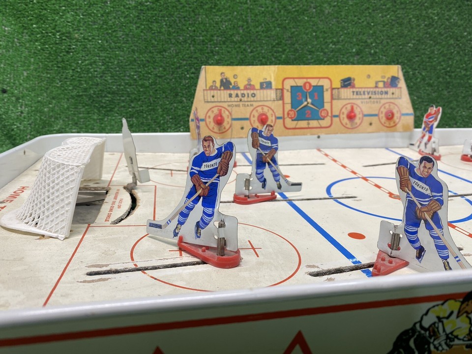 Vintage Antique Munro NHL ALL STAR Table Top Rod Hockey Game Tin Litho ...