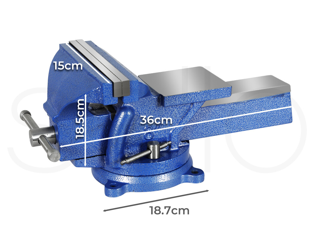 Traderight 8" Bench Vice Anvil Swivel Base Clamp Workbench Heavy Duty ...
