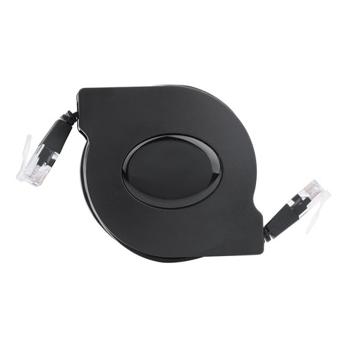 1pc New Adjustable Retractable CAT6 RJ45 Lan Network Cable Cord Black ...
