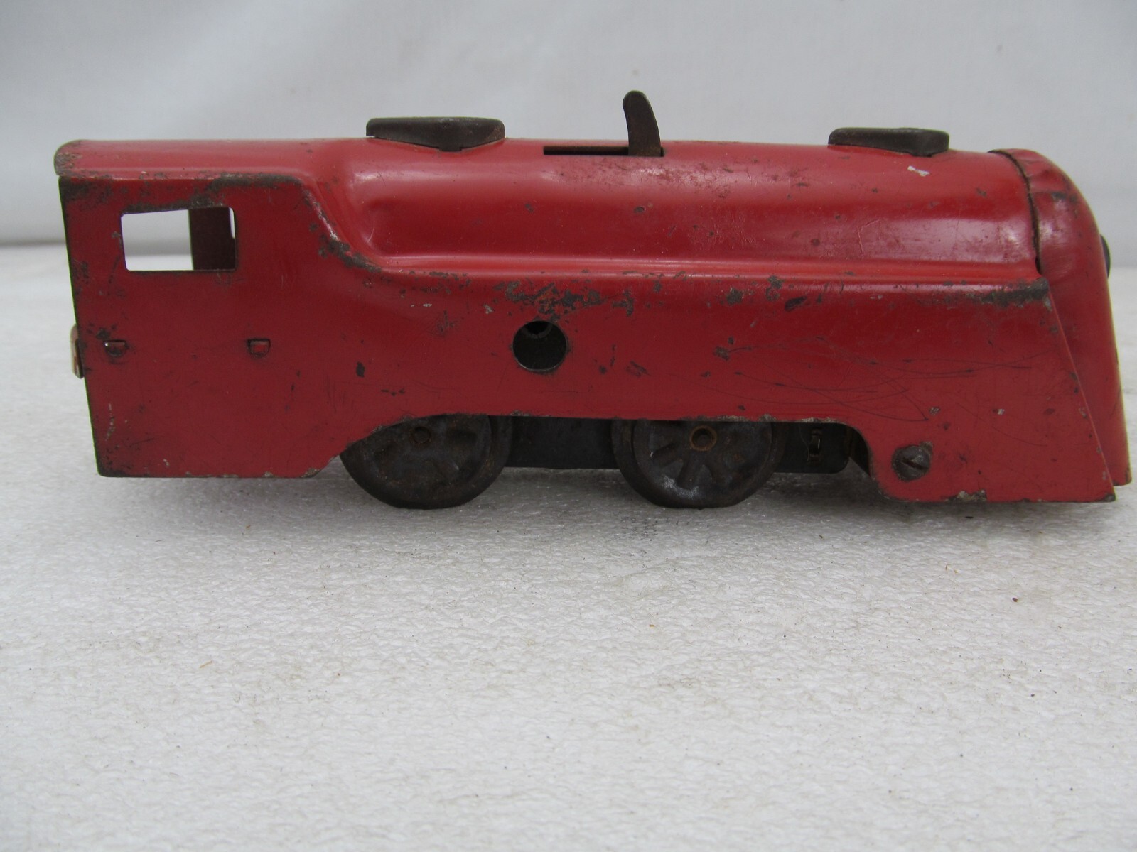 Marx Trains Prewar Red Commodore Vanderbilt Wind Up Steam Locomotive ...