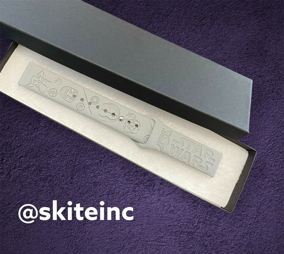 Skite Engrave Silicone Comp w/ Samsung Galaxy Watch Band (Hello Kitty ...