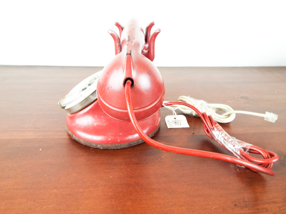 Antique Western Electric 102 B1 Oval Rotary Telephone Factory Red Made ...