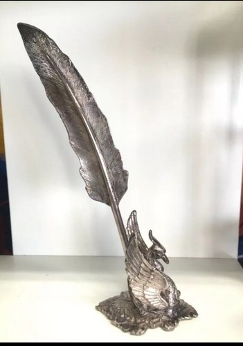 Rare 925 Sterling Silver Phoenix Bird Holder Feather Pen Israel, Chol ...