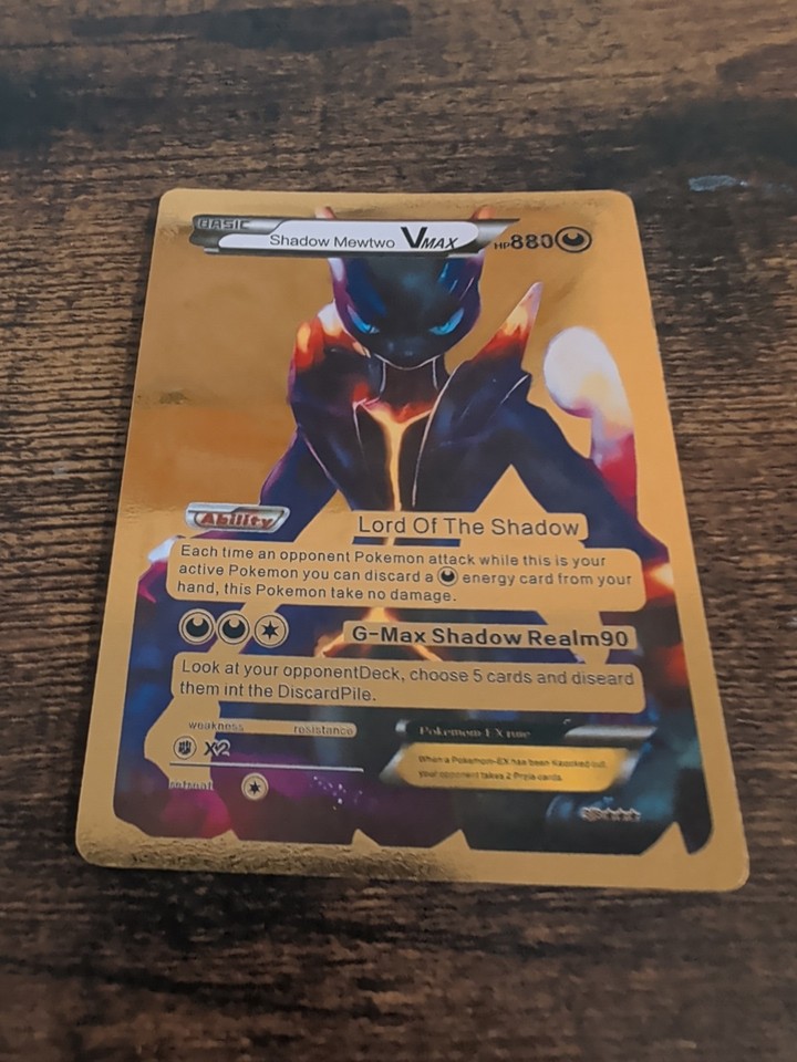 2024 Pokémon Gold Foil Fan Art Cards Lot Of 3 Mewtwo - Shadow / Evil ...