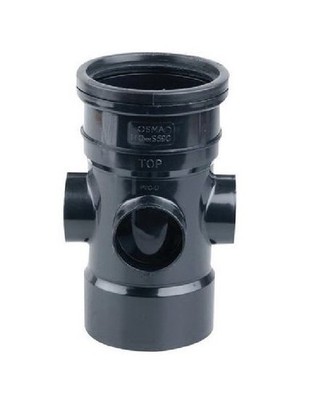 Joblot 7x Osma Soil pipe s/sw push fit 110mm boss 4S590B black solvent ...