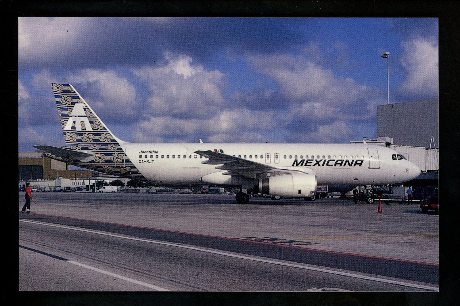 Aviation Airplane Airline postcard Sirivatana 1990 #405 Mexicana XA-RJY ...