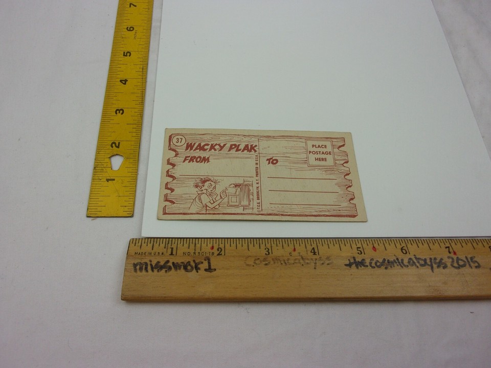 Wacky Plak Join Me for Dinner 37 post trading card VINTAGE Topps 1959 ...