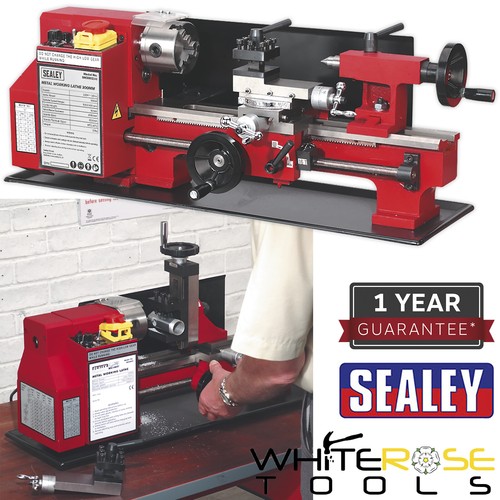 Sealey Metalworking Lathe Machine 300mm Between Centres Engineer 300W ...