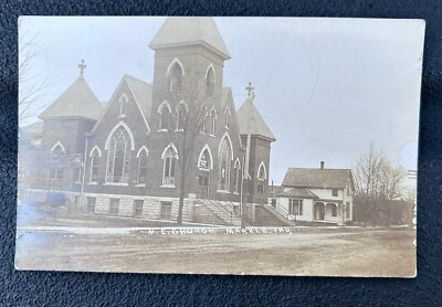 Antique M.E. CHURCH - MARKLE, INDIANA real photo postcard RPPC ...