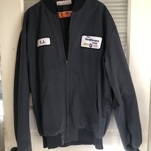 RED KAP LINED JACKET Mens L-LN Grey Work Wear Mechanic Jacket | eBay