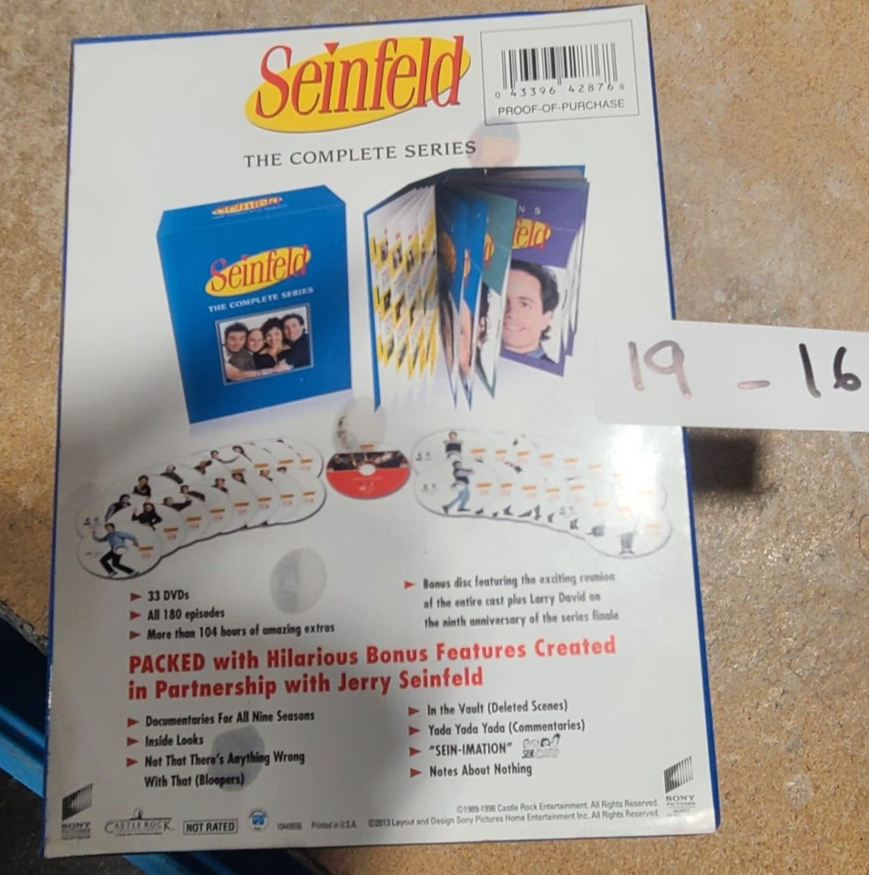 Seinfeld - The Complete Series (33 Disc Set, DVD, 2018) Boxed Set ...