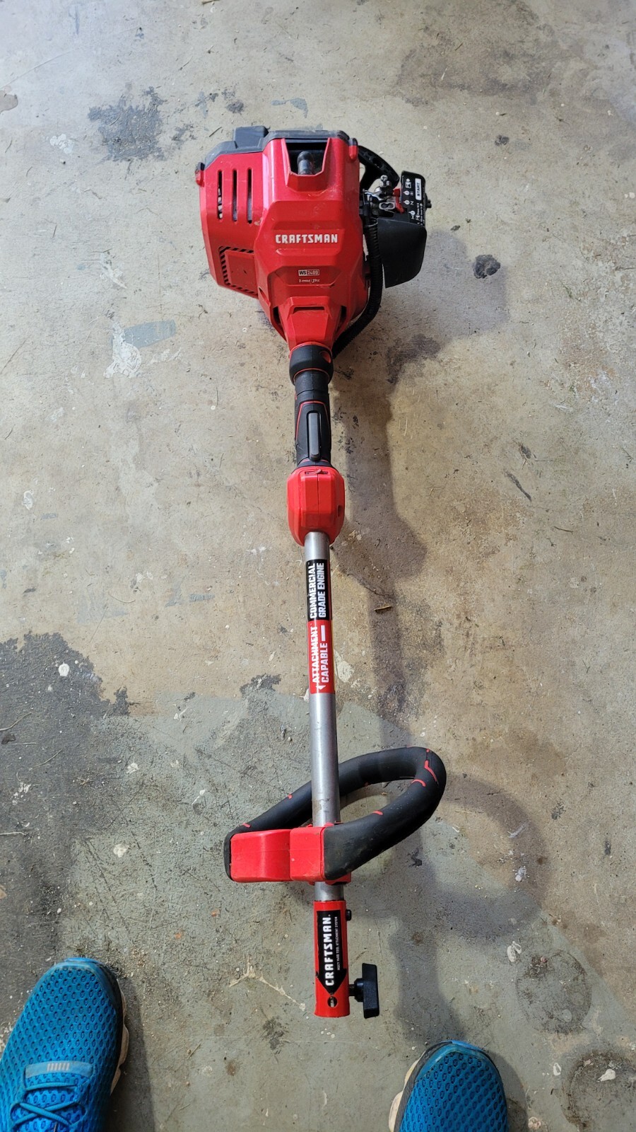 CRAFTSMAN WS2400 27-cc 2-Cycle 18-in Straight Shaft Gas String Trimmer ...