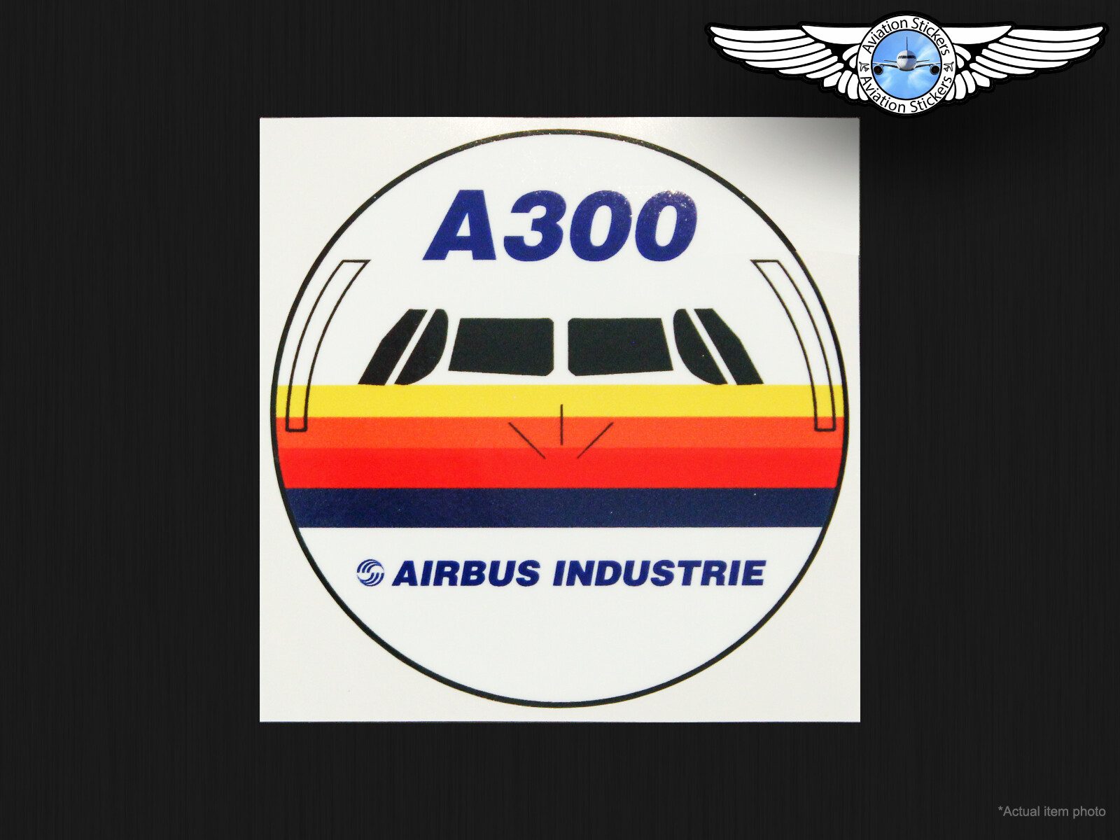 AIRBUS INDUSTRIE A300 A 300 FRONT VIEW DECAL / STICKER | eBay