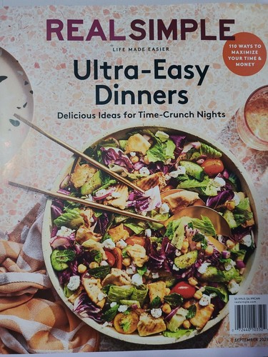 Real Simple Magazine ~ Ultra Easy Dinners ~ September 2021. M16 | eBay
