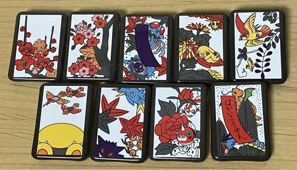 Pokemon Hanafuda cards, only 9 items, rare, beautiful character goods ...