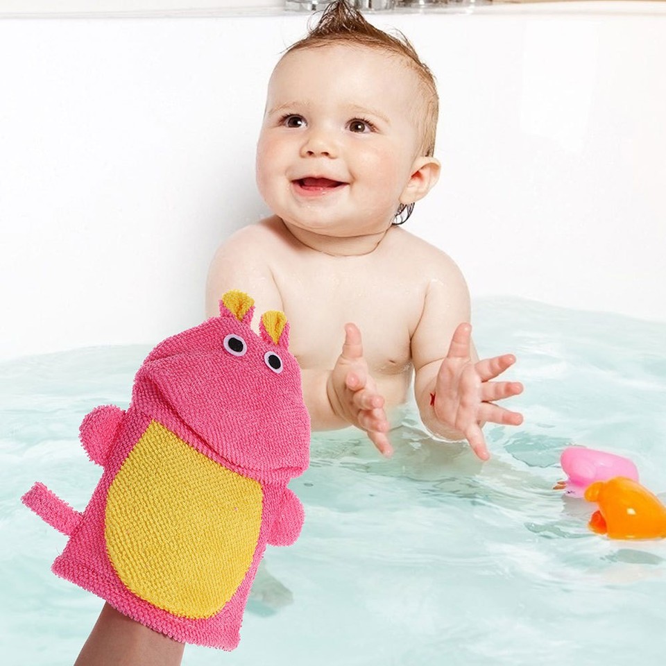 4 Pcs Bath Mittens for Kids Children Washcloths Gloves Mitts Body Baby ...