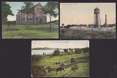 3-Tracy-Minnesota-Cement Works-Water Tower-High School-Cows-Antique ...