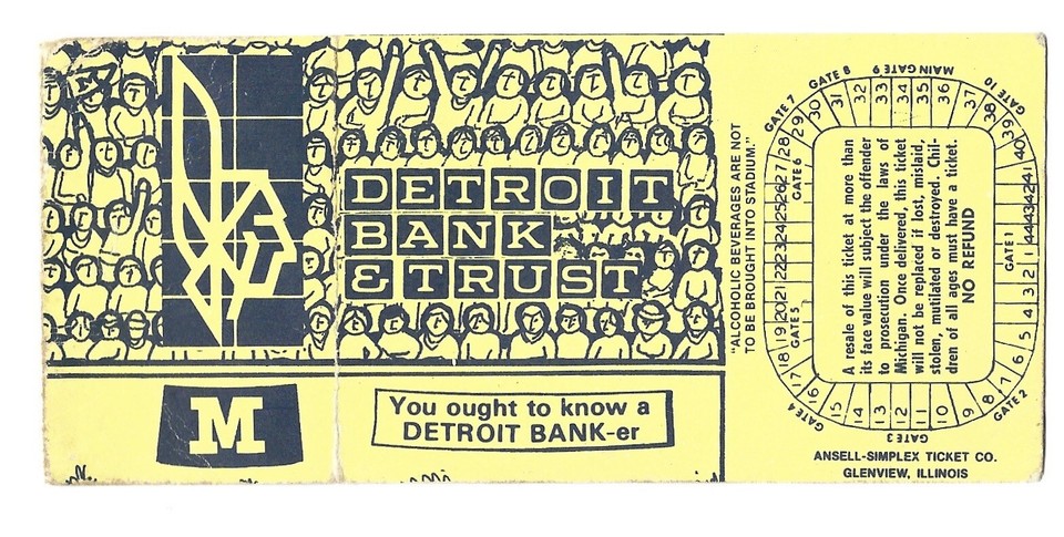 1981 MICHIGAN VS OHIO STATE FULL UNUSED FOOTBALL TICKET | eBay