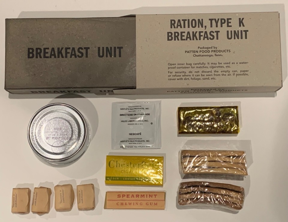 Mid War Fully Edible WWII Reproduction K Ration Breakfast Dinner Or ...