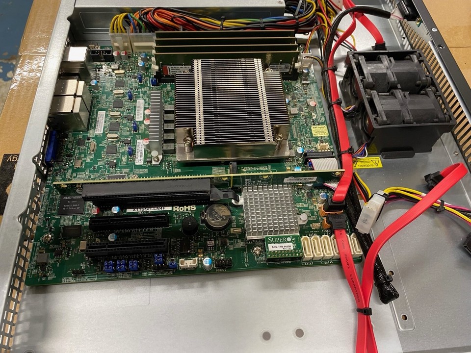 Supermicro 1u CSE-512-350 server X11SSH-LN4F Xeon E3-1220v6 DDR4 32gb ...