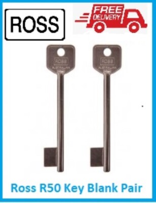 Ross R50 Safe Key Blanks PAIR - Safe - Lock - Key blanks - Gun Safe ...