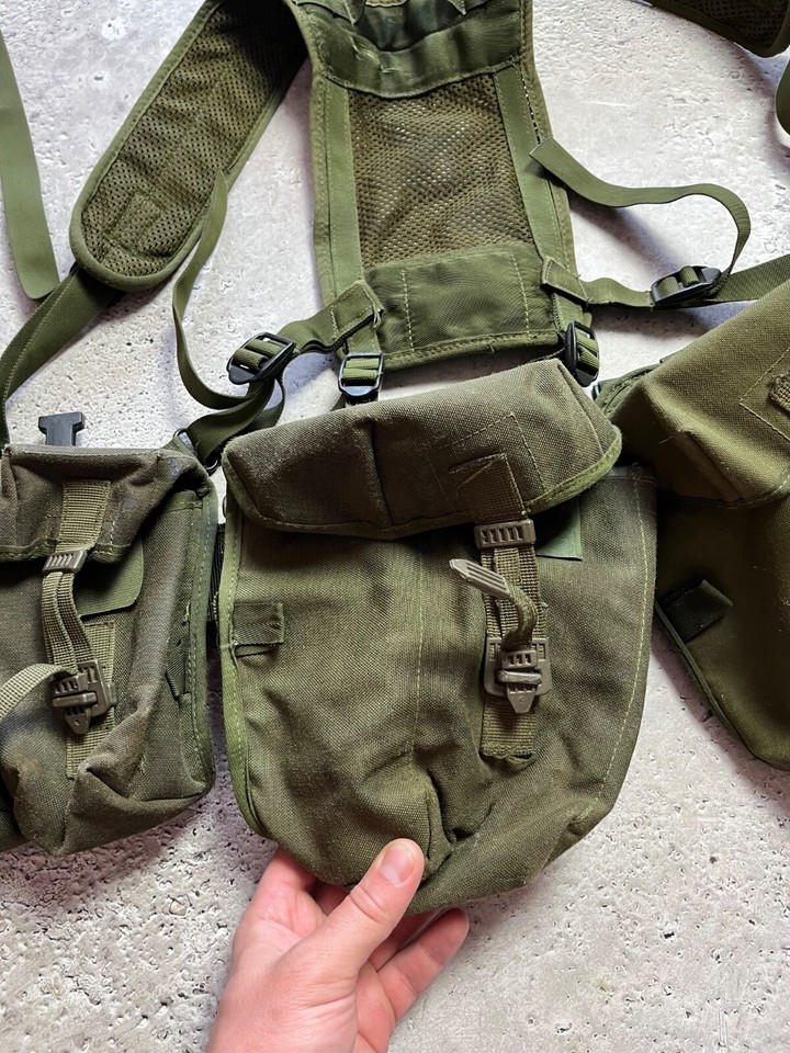 British Army PLCE Webbing Belt Kit Olive Green Loadout Set 1990s ...