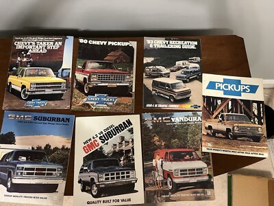 Lot Of Vintage 1980s GM General Motors Chevy Dealer Brochures Pickups ...