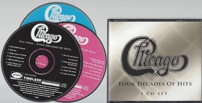 Chicago Four Decades of Hits (CD, 2008, Rhino OPCD-8293 (3) Disc (36 ...