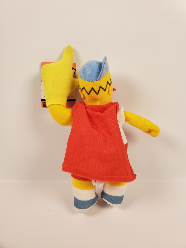 2006 Homer Simpson 9-Inch Super Hero Fan Plush Doll Nanco Foam Finger ...