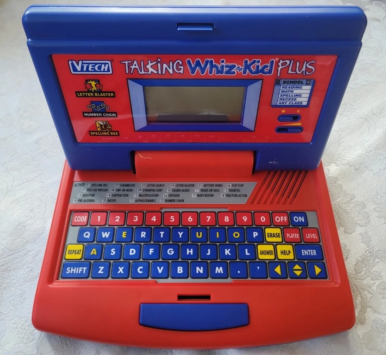 Vintage 90s Vtech Whiz Kid Talking Plus Educational Computer/Laptop ...
