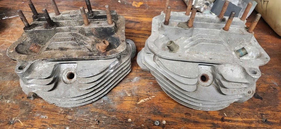 1948 Harley Davidson Panhead Heads Front And Rear. Oem FL FLH Chopper ...