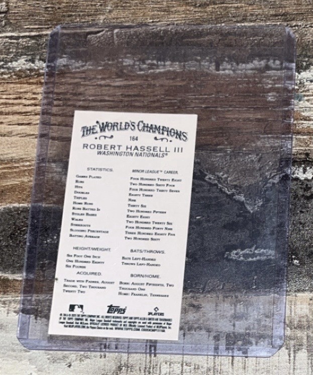 Robert Hassell 2025 Allen & Ginter Mini Rookie Washington Nationals ...