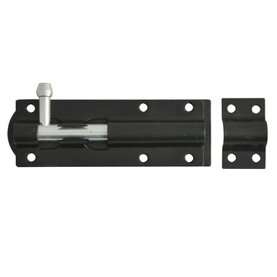 6" (152mm) TOWER BOLT SECURITY SLIDING SHOOT DOOR GATE BOLTS (BLACK ...