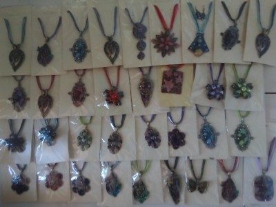 Clearance Bulk wholesale Fashion Jewellery Ribbon Necklace Pendants 20 ...