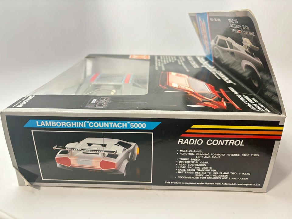 NEW VTG LAMBORGHINI COUNTACH 5000 QV RC Car SUNCON Radio Controlled ...