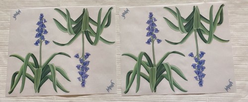 Blue Bells Flowers Wall Decor Carolyn Yovan Tatouage Transfer Rub Ons ...