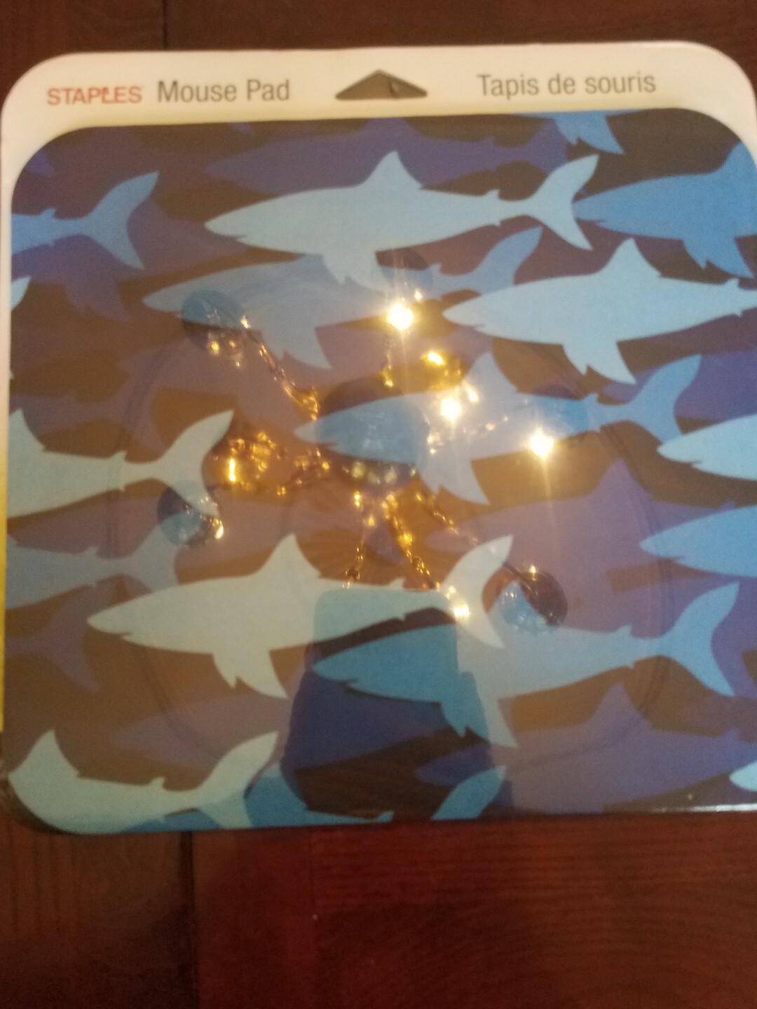 Mouse Pad Sharks By Staples Non Skid Rubber Back Optical Mouse Friendly ...