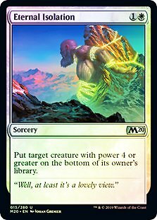 Eternal Isolation FOIL Core Set 2020 / M20 MINT White Uncommon MTG CARD ...