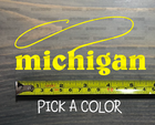 Michigan Sticker Decal Fly Fishing Line Trout Rainbow Musky TFO Umpqua ...