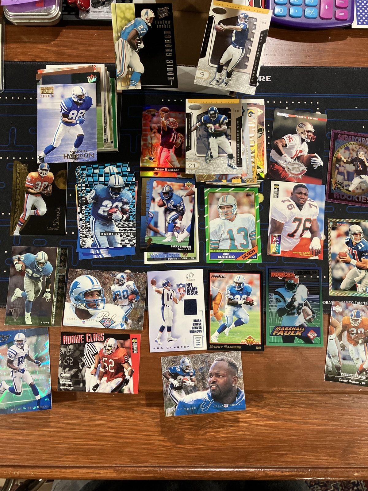 Vintage Topps NFL Football Card Lot Rookies Stars Brees RC Sanders ...